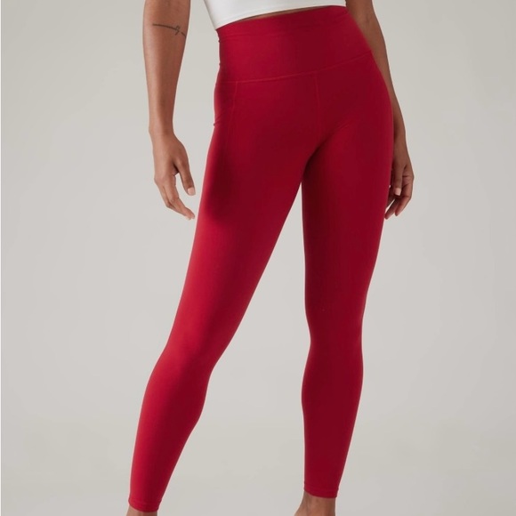 Athleta | Pants & Jumpsuits | Red Athleta Leggings | Poshmark